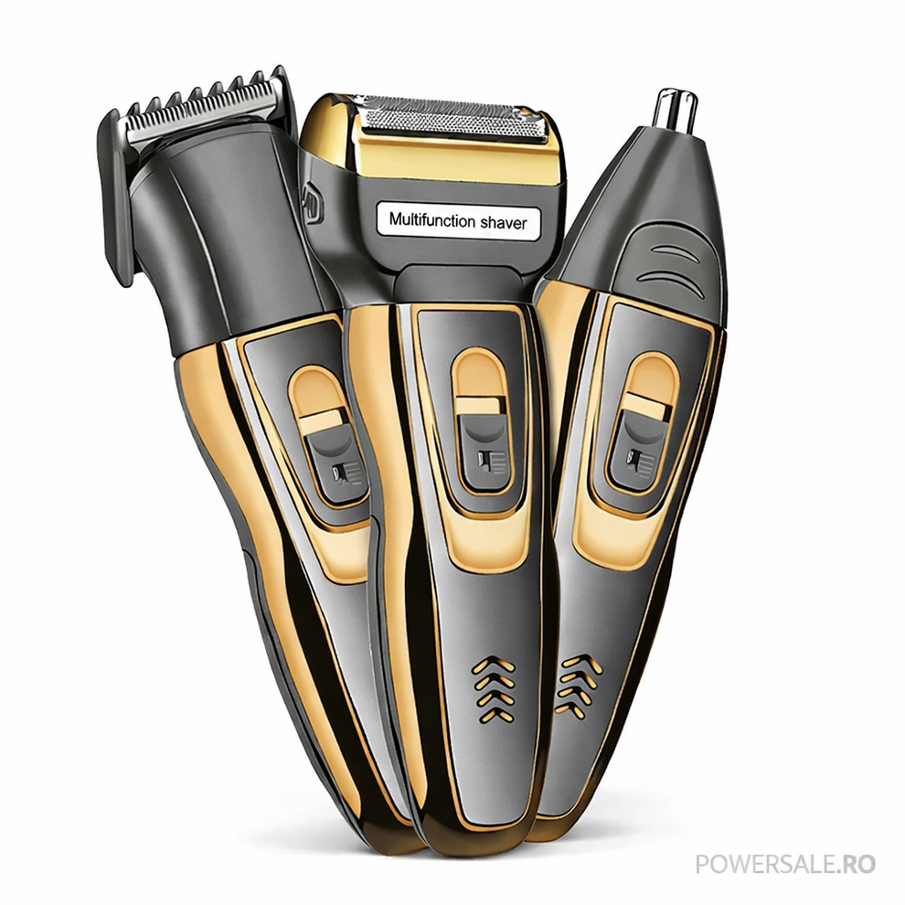 Aparat de Tuns 3-în-1 Multishaver – Tuns, Barbierit & Nas/Urechi ...